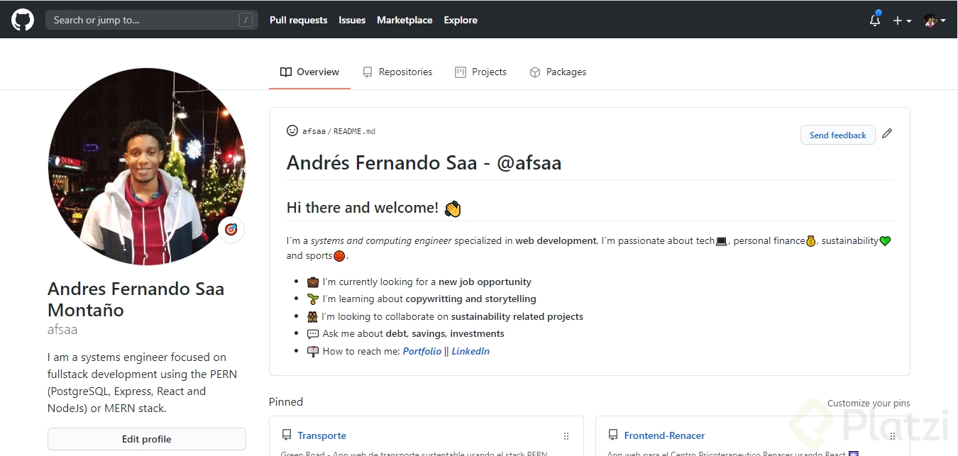 Personaliza tu perfil de Github